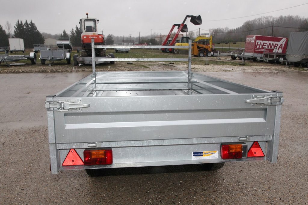 Remorque plateau fixe double essieux 2.55m/1.50m - Remorques Aquitaine